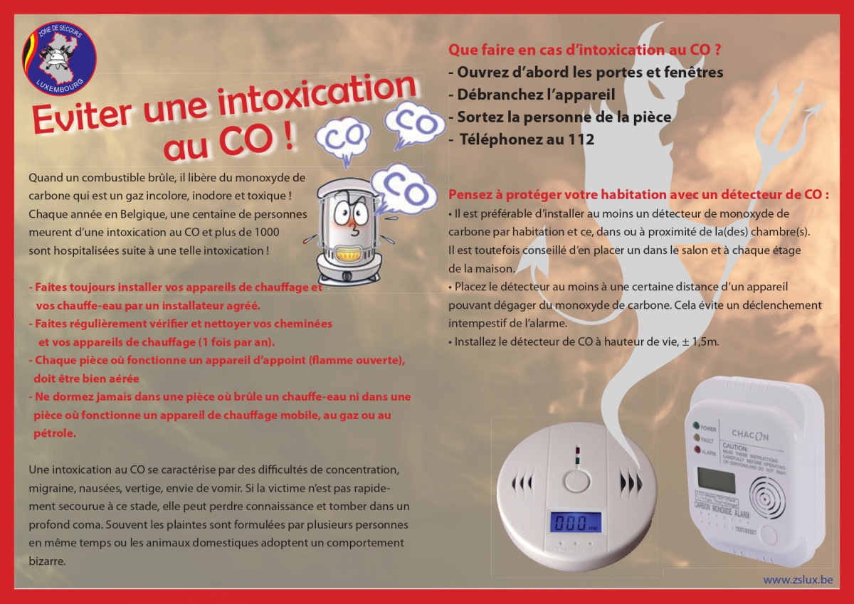Eviter une intoxication au CO ! | Commune de Libin